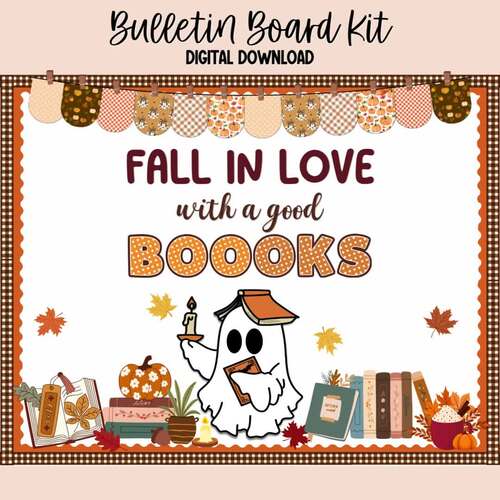 Fall Reading Bulletin Board Kit & Door Decor | Ghost Autumn Classroom Theme