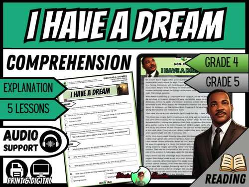 MLK: I Have a Dream | Reading Comprehension | Grade 4/5 by Bitesize ...