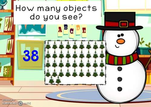 Counting to 50 Christmas Boom cards Distance learning by Madame Soleil