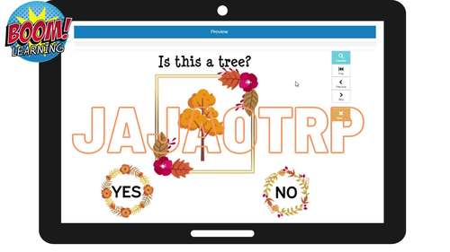 Autumn Yes No Questions - Boom Cards Distance Learning by jajaotrp