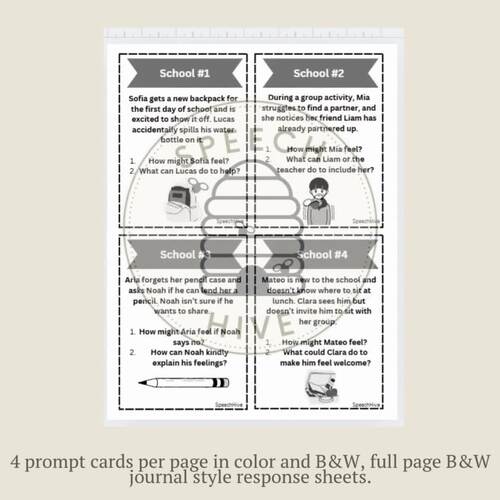 Perspective Taking - Social Stories & Response Sheets, Speech Therapy