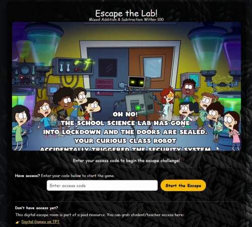Digital Escape Room: Addition & Subtraction Within 100 | Self-Checking ...