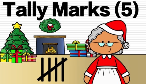 Christmas: Tally Marks to Five Subitizing: Math Brain Break | TPT