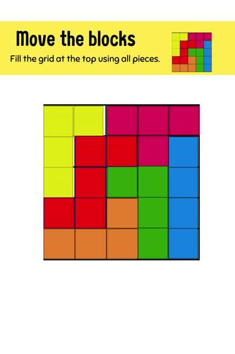 Move the blocks in a grid by sunny tots | TPT