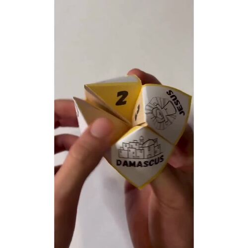 Saul Becomes Paul, Bible Cootie Catcher, Sunday School Craft, Church ...