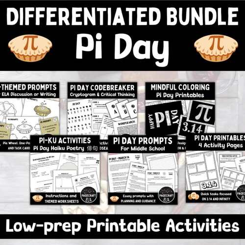 Pi Day ELA Bundle | Creative Writing, Critical Thinking & Engaging ...