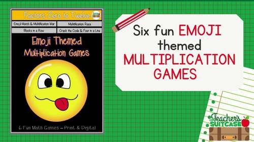Emoji Themed {Multiplication Games} - PRINT & DIGITAL Math Activities