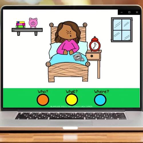 Back to School Speech Therapy Picture Scenes + WH Questions, Boom Card ...