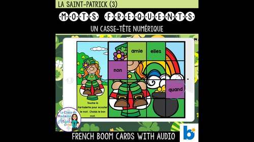 Mots fréquents: French Saint Patrick's Day Sight Word Digital BOOM ...