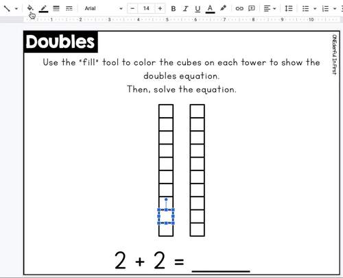 Doubles and Doubles Plus One for Google Slides (Doubles Facts & Near ...