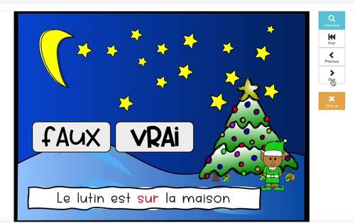 French Christmas Vocabulary Reading Skills Emergent Reader BOOM CARDS ...