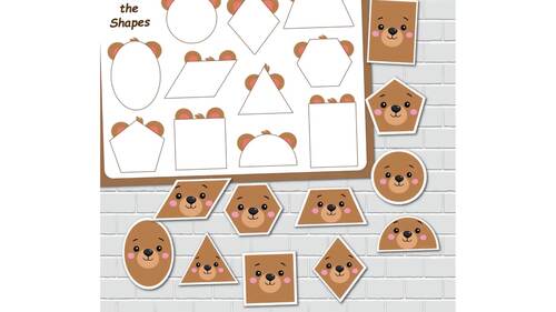 Bear Shape Matching Activity, 2D Shapes, File Folder Games, Special ...