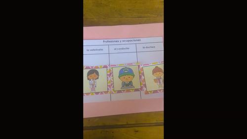 Community Helpers in Spanish 1st Grade Vocabulary Game by Pasito a pasito