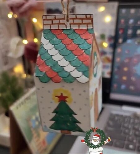 3D Christmas Paper House Craft | 12 Designs | Christmas craft | Grades 1-5