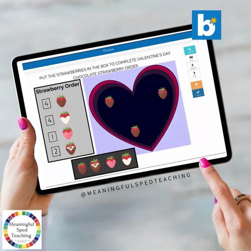 Valentine's Day Life Skills Math Counting Errorless Inventory Boom Cards™