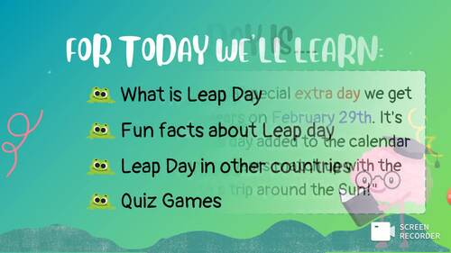 Leap Day Leap Year February 2024 PowerPoint slides Lesson Quiz for K ...