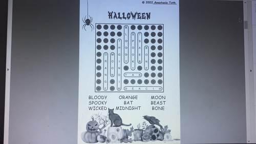 Word Search Puzzle Halloween october fall kids adults | esl printable ...