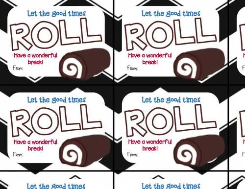 Swiss Cake Rolls Christmas/Winter Holiday Gift Tag- Let the good times ...