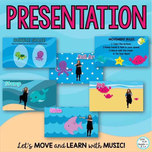 Ocean Animal Friends Freeze Dance, Brain Break, Exercise, Movement Activity