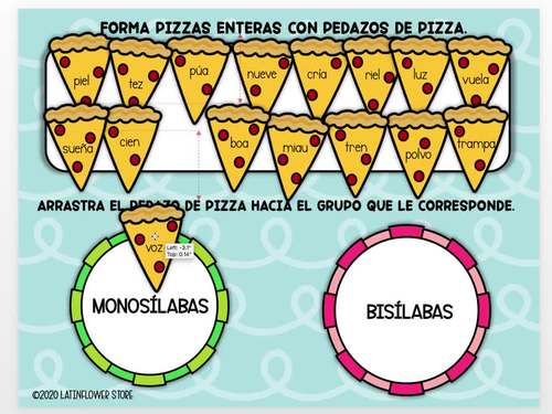 Las Sílabas:Juego Interactivo by Latinflower Lessons | TPT