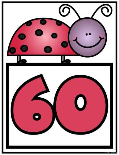 Spring Ladybug Counting by 10s Posters & Pocket Chart Cards | TPT