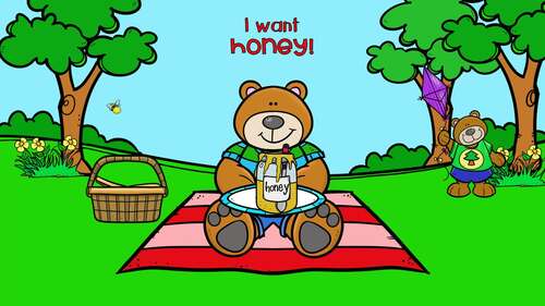 The Teddy Bear Picnic | Interactive Slide Show | AAC Core Vocabulary | PreK