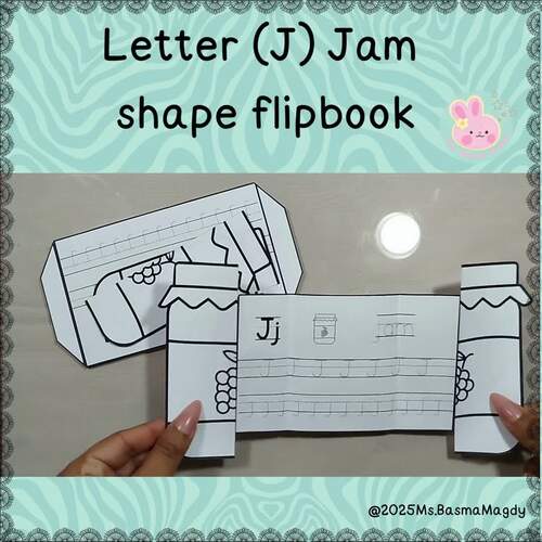 Letter (J) craft/activity Jam shape flipbook for kindergarten and preschool