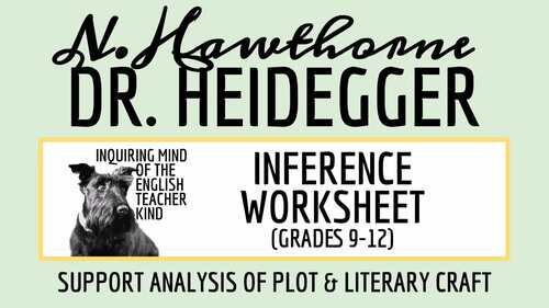 "Dr. Heidegger's Experiment" by Nathaniel Hawthorne Close Reading Worksheet