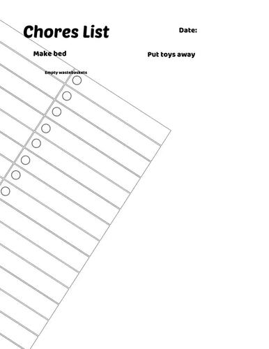 Chore Chart for Kids | Daily & Weekly Chores | Reward Chart & Allowance ...
