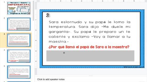 Inferencing in Spanish Inferencias - Readings in Spanish Lecturas ...