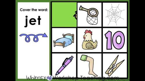 Boom Cards Phonics Puzzle Pictures Short E Digital Task Cards Distance ...