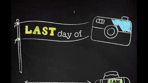 Editable First Day of School & Last Day of School Chalkboard Sign ...