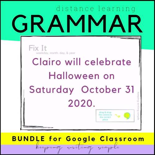 Grammar Google Classroom: Commas BUNDLE - Distance Learning | TpT