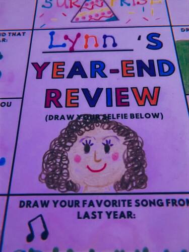 Year in Review Activity | New Year & End of School Reflection Worksheet