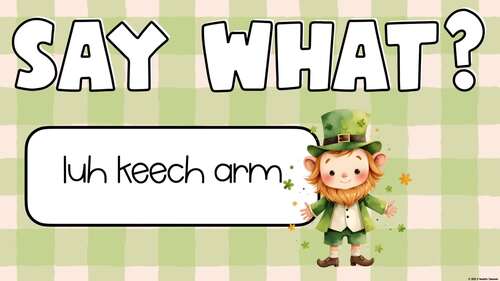 St. Patrick's Day Party Game | Mad Gab Say What? | Google Slides