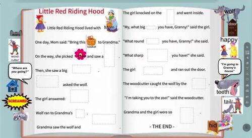 Little Red Riding Hood, an interactive fun-book by EDB FUN | TPT