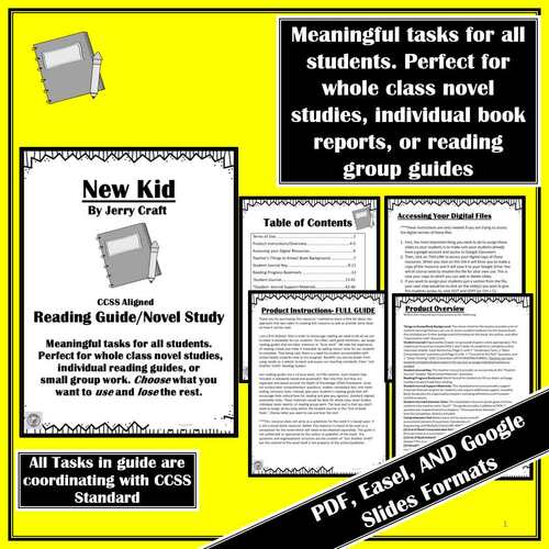 New Kid | Reading Guide | Book / Literature Novel Study | Graphic Novel ...