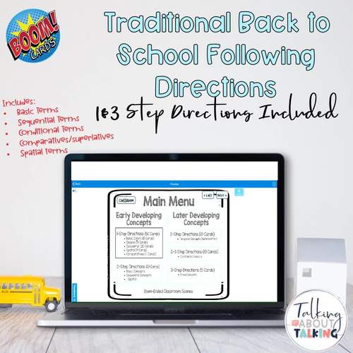 Back To School Following Directions Boom Cards No Prep | TPT