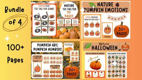 Halloween Pumpkin BUNDLE 100+ , Nature Early Years Preschool Loose ...