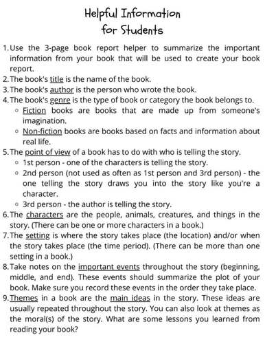 Book Report Template (Spring Theme) in color by Degrees of Maternity
