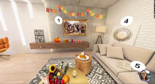 Thanksgiving Escape room 360° view English ESL/EFL A2/B1 Intermediate