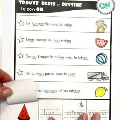 French Phonics Worksheets | Les sons - Trouve, écris et dessine by Prof ...
