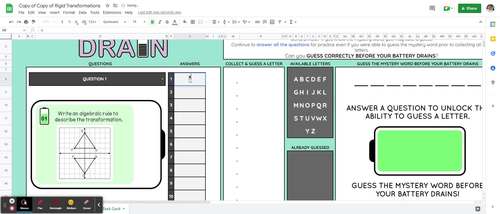 Rigid Transformations Digital Activity 8th Grade Math | TPT