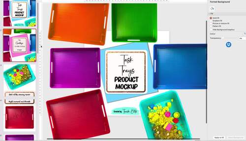 Task Trays Mock-up png Sensory Bins images by Teach Elite | TPT