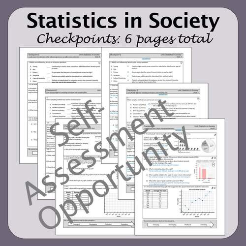 Data & Statistics in Society Task Cards & Checkpoints | Differentiated ...