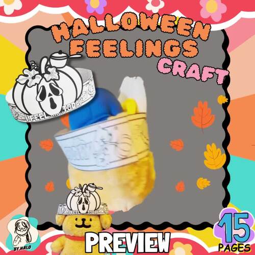 Halloween Pumpkin Feelings Craft | Draw & Write Headbands, Hats ...