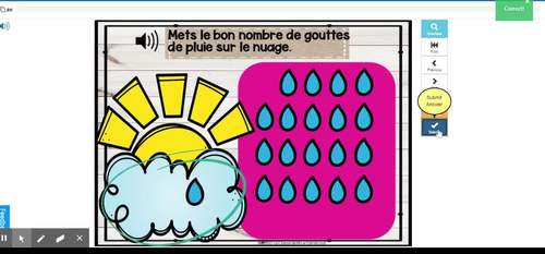 French Math Boom Cards I Listen and Drag I Spring Edition | TPT