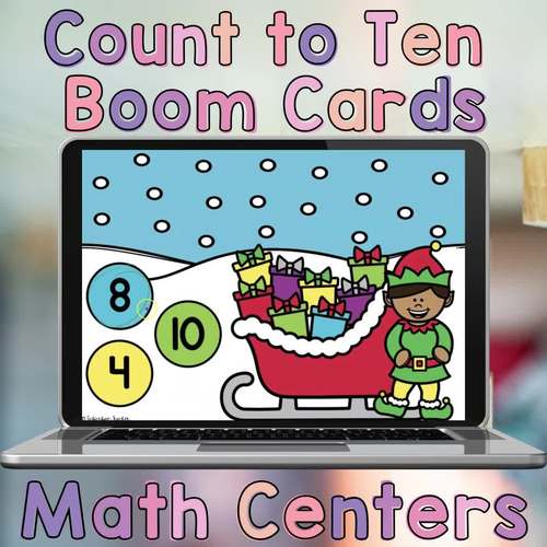 Winter Math Activities Counting to 10 Boom Cards by Suburban Teacher