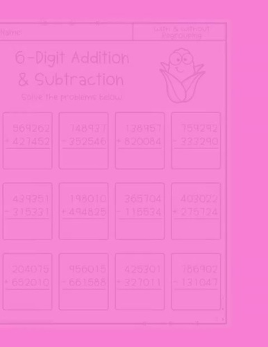 Fall Math Bundle 6 Digit Addition & Subtraction With Without & Mixed ...