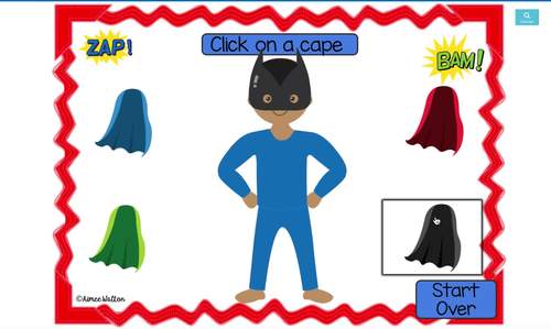 Build a Superhero Interactive Boom Cards™ Reinforcement Activity